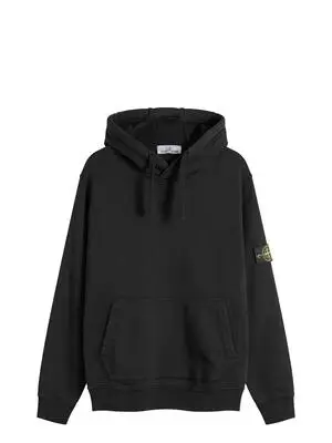 Stone Island Garment-dyed Hoodie - Black
