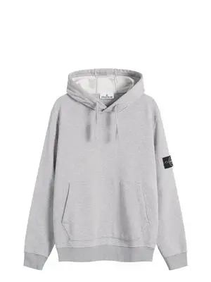 Stone Island Garment Dyed Hoodie - Melange Grey