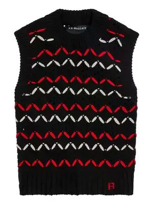 B.B. WALACE Neel Knitted Vest - Black