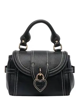 Liu Jo Small Handbag With Heart Pendant - Black