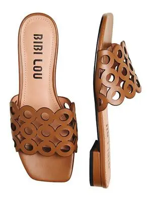 BIBI LOU Cutout Slide Sandals - Cuero