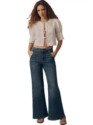 FRAME Modern Pocket High-rise Wide-leg Jeans - Ease