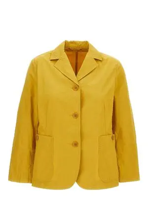 CASEY & CASEY Single-breasted Cotton Poplin Jacket - Yellow