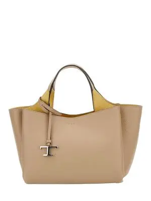TOD'S Leather Handbag With 'T' Charm