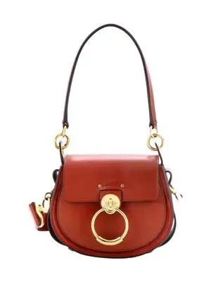 Chloé Tess Small Leather Shoulder Bag - Brown