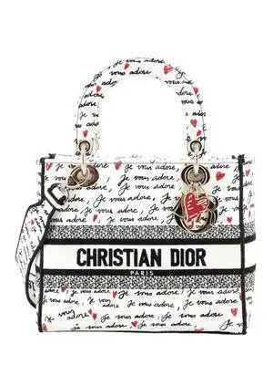 Dior Lady D-lite Embroidered Canvas Satchel - Multicolour