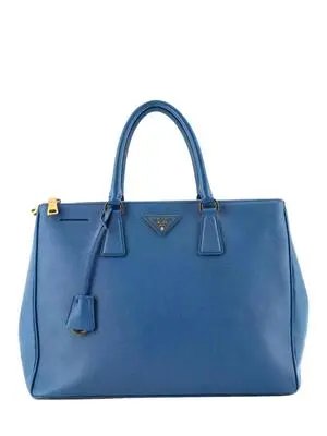 PRADA Double Zip Lux Saffiano Leather Large Tote Bag