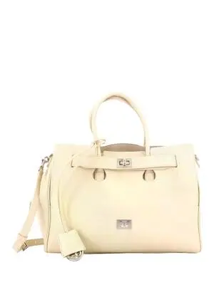 Balenciaga Bel Air Leather Tote Bag - Neutrals