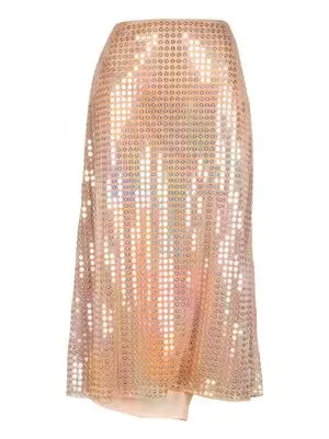 Fabiana Filippi Sequined Asymmetric Skirt - Neutrals