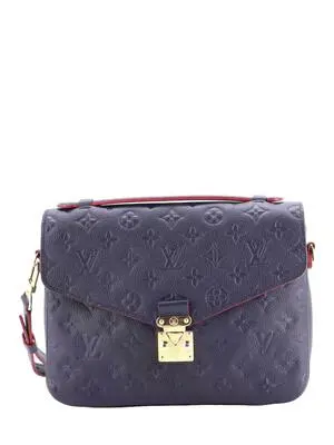 LOUIS VUITTON Pochette Metis Monogram Empreinte Leather - Blue