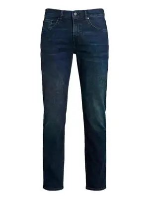 7 For All Mankind Whiskering-effect Jeans - Blue