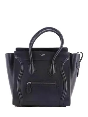 CELINE Luggage Grainy Leather Micro Tote Bag