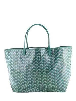 Goyard Saint Louis Coated Canvas Gm Tote Bag - Green
