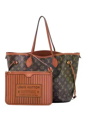 LOUIS VUITTON Neverfull Monogram Mm Tote Bag - Brown