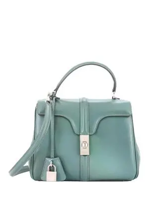 Celine 16 Top Handle Small Satchel - Green