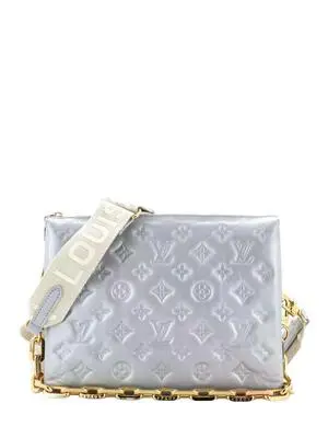 LOUIS VUITTON Coussin Pm Monogram Embossed Lambskin Crossbody Bag - Metallic
