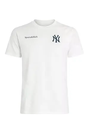 SPORTY & RICH Yankees Curve T-shirt - White