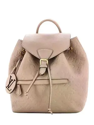 LOUIS VUITTON Montsouris Nm Monogram Empreinte Leather Pm Backpack - Neutrals