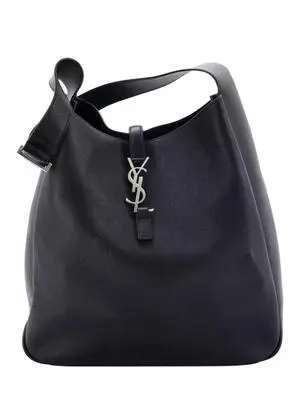 Saint Laurent Le 5 A 7 Supple Leather Large Hobo Bag - Black