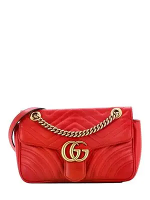 Gucci Gg Marmont Medium Shoulder Bag - Red