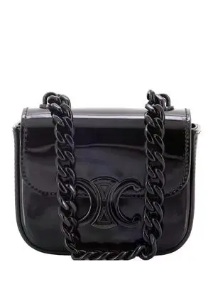 CELINE Claude Chain Patent Mini Shoulder Bag