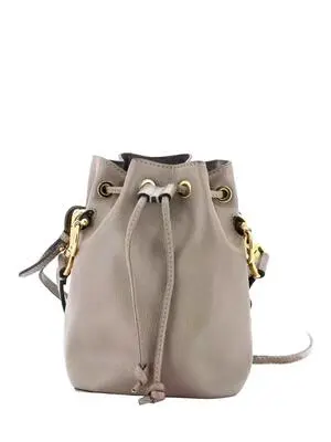 FENDI Mon Tresor Leather Mini Bucket Bag