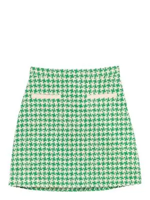 Valentino Garavani Houndstooth Mini Skirt - Green