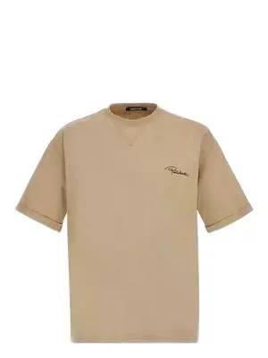 Roberto Cavalli Logo-patch T-shirt - Neutrals