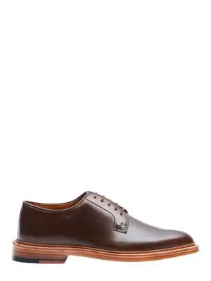 GRANT STONE Plain Toe Blucher Crimson Chromexcel