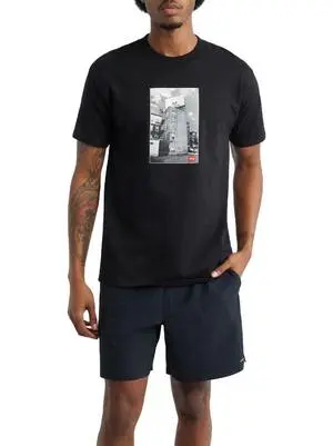 Obey Boston Billboard Cotton Graphic T-shirt - Black