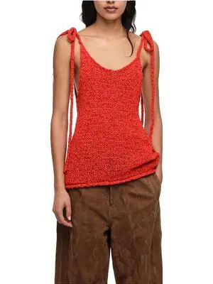 Bimba Y Lola Bow Strap Sweater - Red