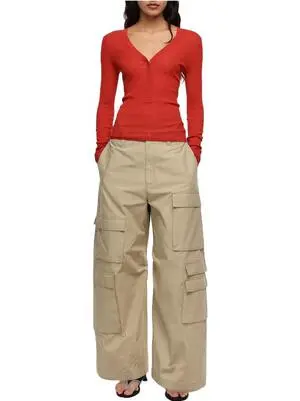 Bimba Y Lola Barrel-cut Ankle Trousers - Sand