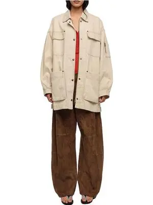 Bimba Y Lola Multi-pocket Cotton-blend Jacket - Off White
