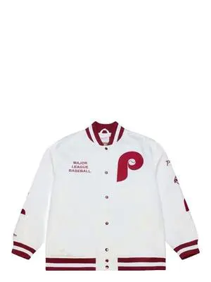 Mitchell & Ness Philadelphia Phillies Cooperstown Collection Arctic Lightweight Satin Full-snap Jacket By - White