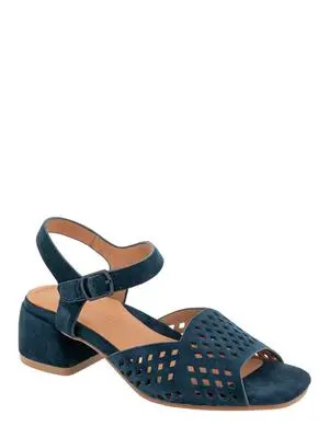 Gentle Souls Oaks Ankle Strap Sandal - Navy Suede