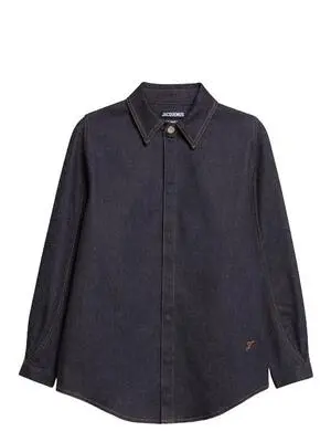 Jacquemus La Chemise Amelo De-nîmes Denim Shirt - Dark Navy