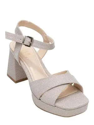 PROLOGUE SHOES Lisbon Platform Block Heel Sandal - Gold
