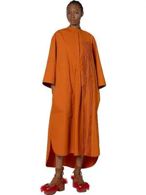 ROKSANDA Poska Cotton Shirt Dress - Cinnamon