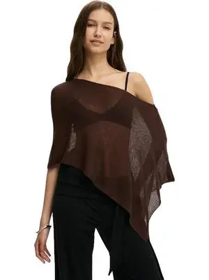 COTTON ON Sheer Knit Poncho