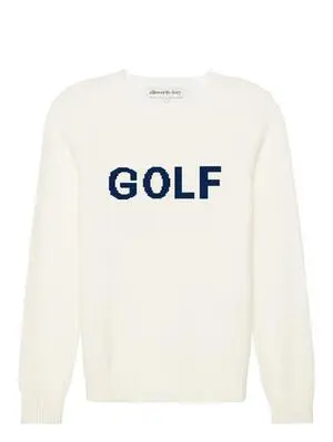 ELLSWORTH + IVEY Classic Golf Crewneck Ivory/navy