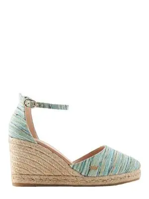 VISCATA Estartit Canvas Espadrille Wedges - Multicolor Blue