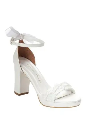 FOREVER & ALWAYS SHOES Vivienne Back Bow Wedding Heel - Ivory