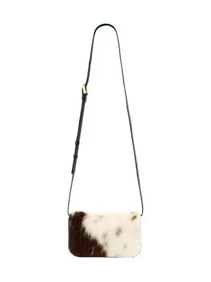ALLSAINTS Maeve Calf Hair And Leather Crossbody Wallet - Cow Print