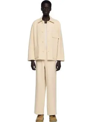 Sandro Cotton Worker Jacket - Ecru