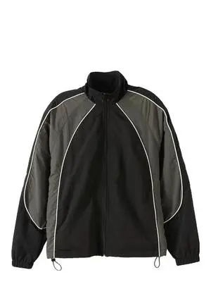 COTTON ON Paneled Spray Jacket - Black  Grey