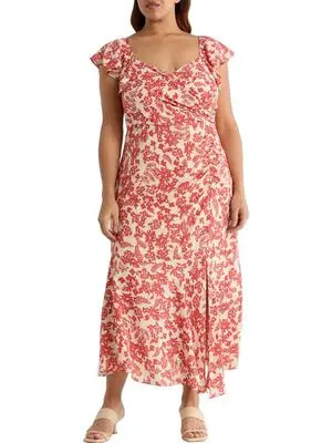 SUGARLIPS Nadia Ruched Maxi Dress