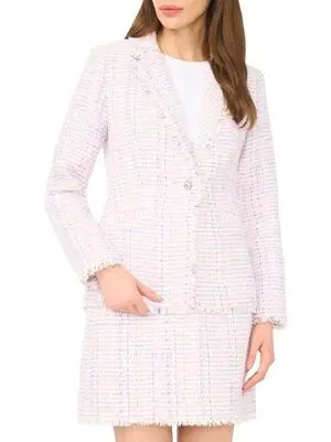 CECE DUPRAZ Frayed Edge Tweed Blazer - New Ivory