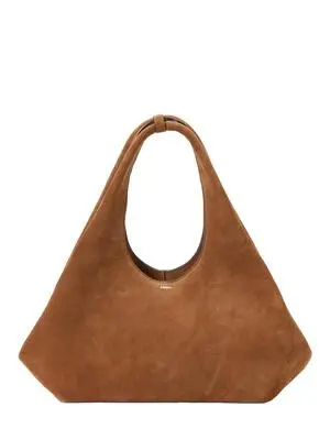 Coperni Folded Suede Tote Brown Dark