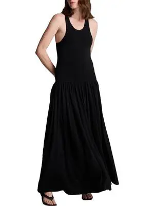 KENNETH COLE Drop Waist Maxi Dress - Black