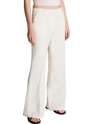 KENNETH COLE Flare Leg Trousers - Feather White